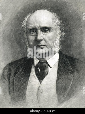 19th Century British judge. 1874 illustration of a judge in England, UK ...