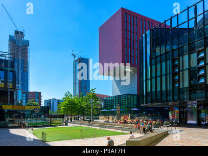 The 'Innside' hotel and the 'Home' arts centre buildings, Tony Wilson ...