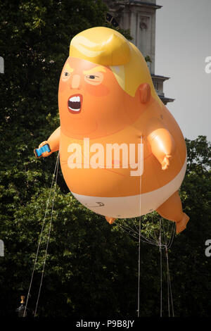 An iconic 'Trump Baby' giant inflatable balloon was flown over ...