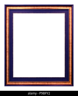 Antique violet and gold frame isolated on the white background Stock ...