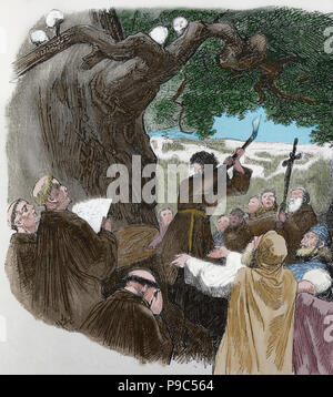 Saint Boniface felling the sacred oak aka The Donar Oak or Jove's Oak ...