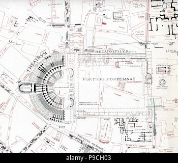 Map with Plan of Ancient Rome. This plan from 1876 shows: Augustan ...