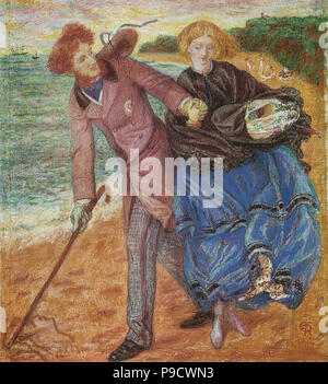 Dante Gabriel Rossetti - Writing on the Sand Stock Photo - Alamy
