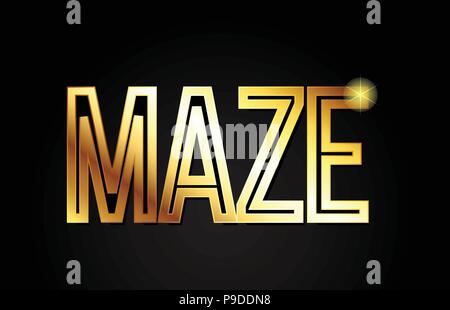 Of Lettering Maze Typography Design Vector Illustration. Editable ...