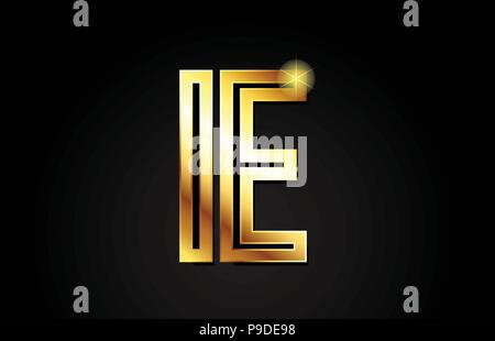 letter ie i e alphabet combination logo icon design with green and ...