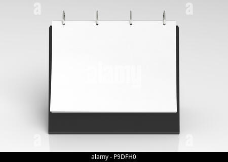 Blank landscape table top flip chart easel binder or calendar mockup ...
