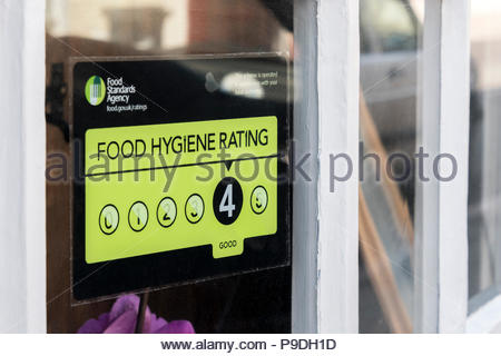 Food hygiene sticker Stock Photo - Alamy
