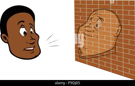 talking to a brick wall cartoon Stock Photo: 103050699 - Alamy