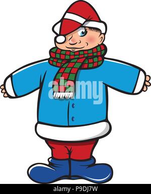 kid with coat and scarf Stock Vector Image & Art - Alamy