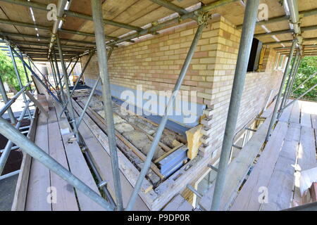The side of a first floor extension project in the UK Stock Photo - Alamy