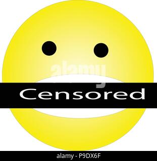 Censored Emoticon face Stock Vector Image & Art - Alamy