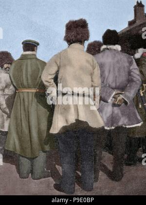 Uniforms of the Japanese Army, Manchuria, 1904. Artist: Unknown Stock ...