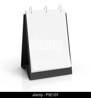 Blank portrait table top flip chart easel binder or calendar mockup ...