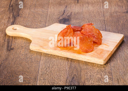 Dry chicken meat over wooden Stock Photo - Alamy