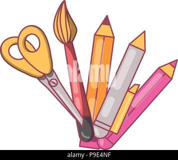 school scissors icon over white background, line style, vector ...
