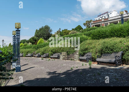 Pathway in Southend on sea's cliff gardens, beneath the westcliff hotel ...