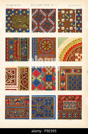 Byzantine Ornament, Byzantine marble mosaics for floors Stock Photo ...