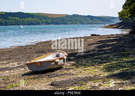 boats on the estuary feock cornwall uk Stock Photo - Alamy