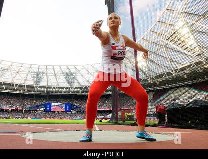 Daria ZABAWSKA of Poland competes in the Women Discus throw event ...