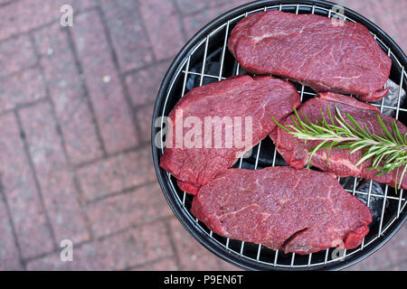 An open brazier for cooking meat. Copy space Stock Photo - Alamy