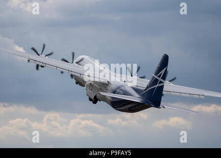 Lockheed Martin LM100J civilian Hercules transport plane doing ...