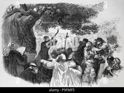 Saint Boniface felling the sacred oak aka The Donar Oak or Jove's Oak ...