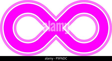 infinity symbol purple - outlined - isolated - vector illustration ...