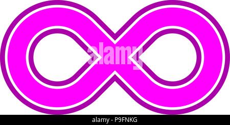 infinity symbol purple - outlined - isolated - vector illustration ...