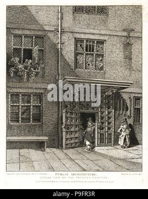 The London Times building. Engraving from a 1881 magazine Stock Photo ...