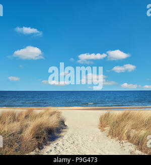 Entrance to the beach in Rugen island, Northern Germany. Romantic ...