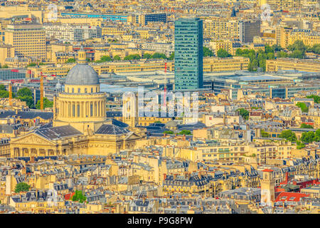 Aerial view of the center of Paris at sunset Stock Photo - Alamy