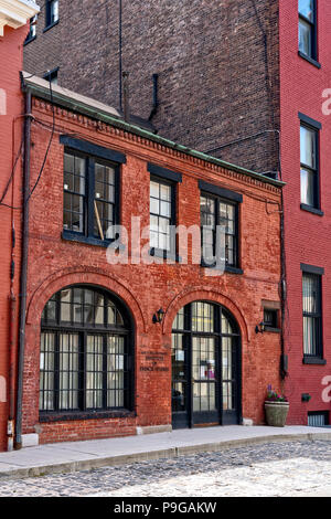 The historic homes at Washington Mews in the Greenwich Village section ...