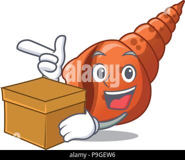 With box exotic shell character cartoon Stock Vector Image & Art - Alamy