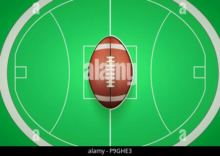 Poster Template of Australian rules football Ball Stock Vector Image ...