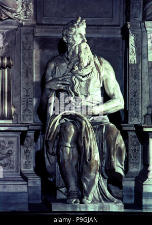Tomb of Pope Julius II, Moses statue by Michaelangelo, Michelangelo ...