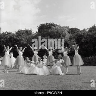 1967, Tring Arts Festival, girls performing outside at the Arts ...
