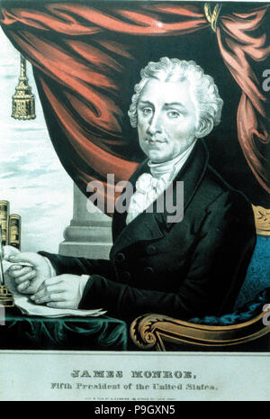 James Monroe (1758 – 1831) American politician, statesman, Founding ...