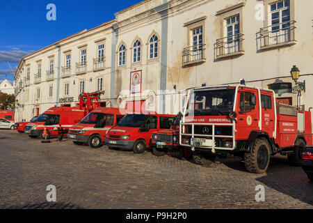 Red Land Rover belonging to the Portuguese Voluntary fire service ...