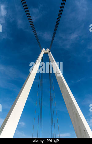 Diglis foot and cycle bridge which crosses the River Severn, Worcester ...