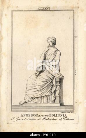 Statue of Angerona, goddess of Rome, or Polinnia (Polyhymnia), muse of ...