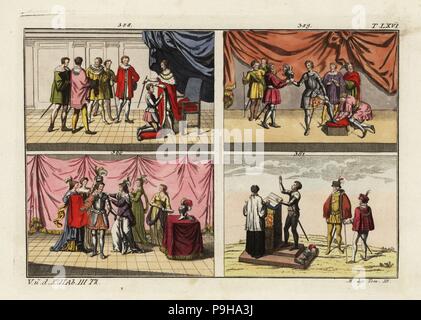 the ceremony of dubbing a knight Stock Photo - Alamy
