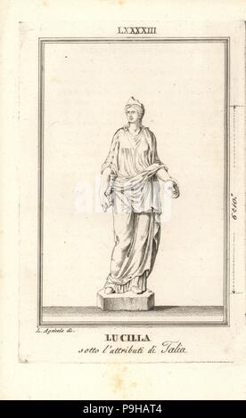Lucilla, daughter of Roman Emperor Marcus Aurelius, with trumpet and ...