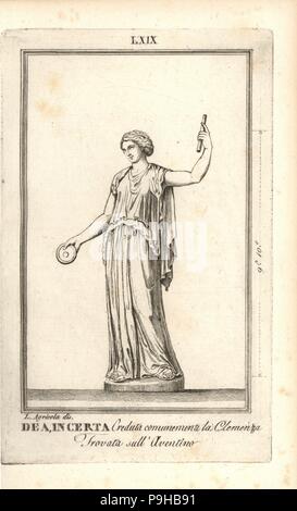 Statue of unknown Roman goddess, believed to be Clemenza or Clementia ...