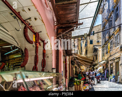 Bazaar, Corfu Town, Old Town, Corfu, Market Stock Photo - Alamy