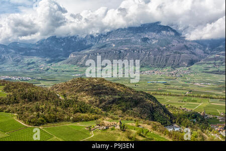The South Tyrolean Unterland landscape. The area is known for its ...