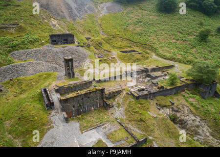 Industrial archaeology in the UK: Aerial view of the ruins of Bwlch ...