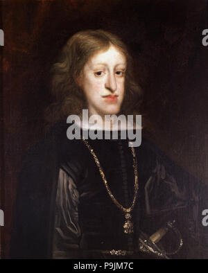 Charles II, the Bewitched (1661-1700). King of Spain. Portrait, detail ...