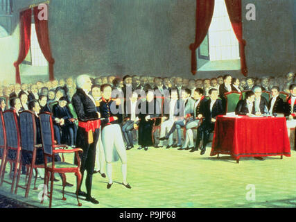 Signature of the Act of the Declaration of Independence of Venezuela on ...