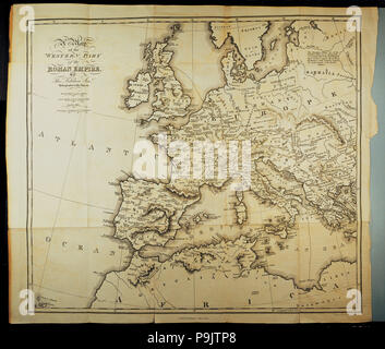 Map of Rome in Roman times (third part), Anonymous, 1773 print Third part of a map of Rome in ...