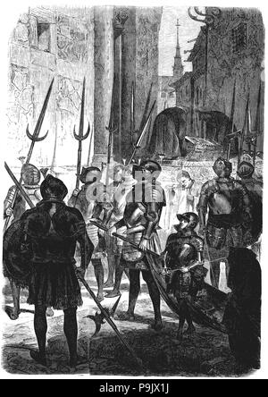 History of Spain. 19th century. Easter Week in Toledo. Maundy Thursday ...